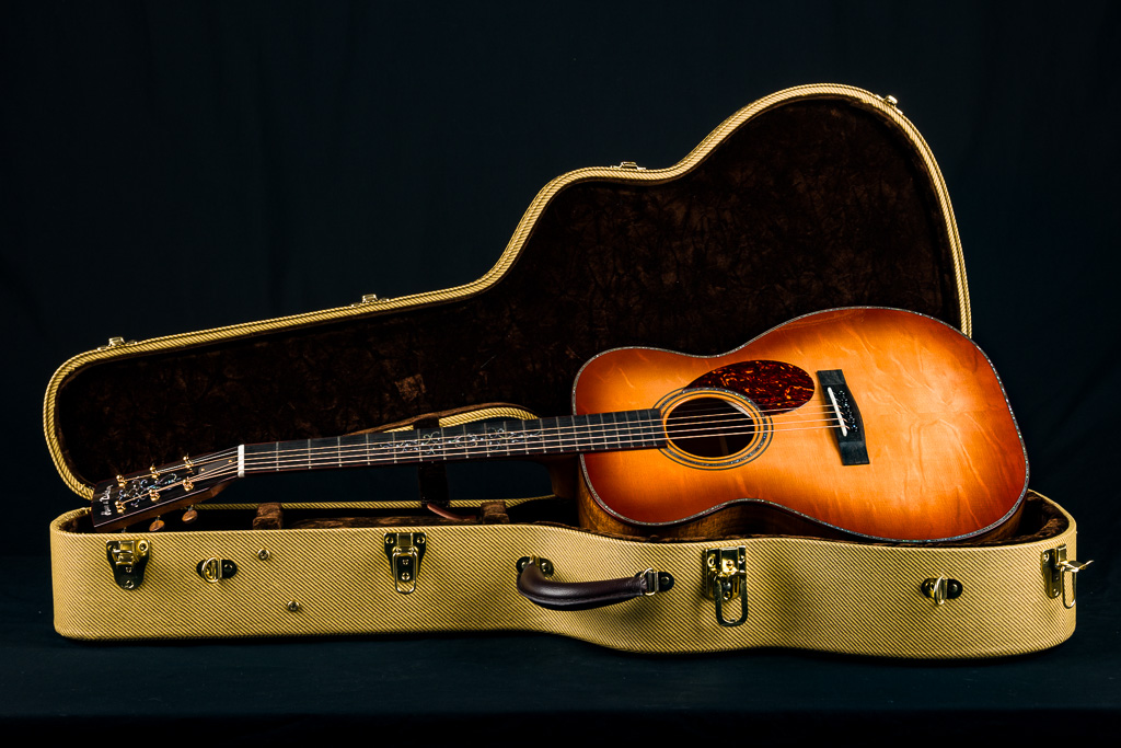 Huss & Dalton OM-41 Flamed Koa and Bearclaw Italian Spruce Sunburst ...