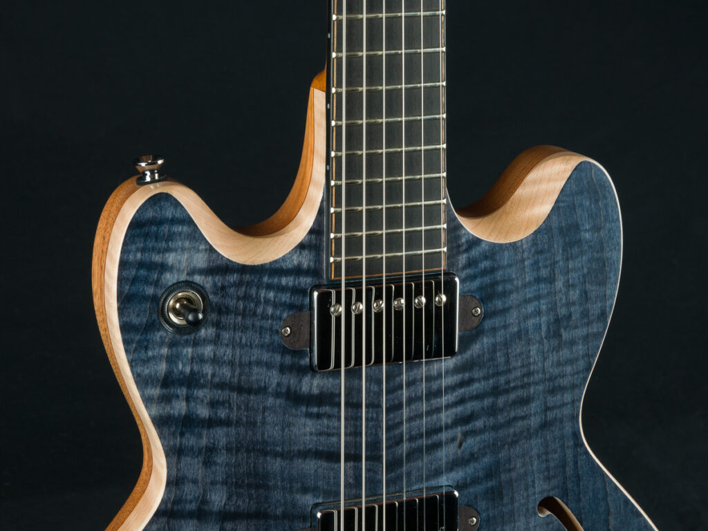Lowden GL-J Midnight Blue Flamed Maple Top Semi-Hollow Jazz Model ...