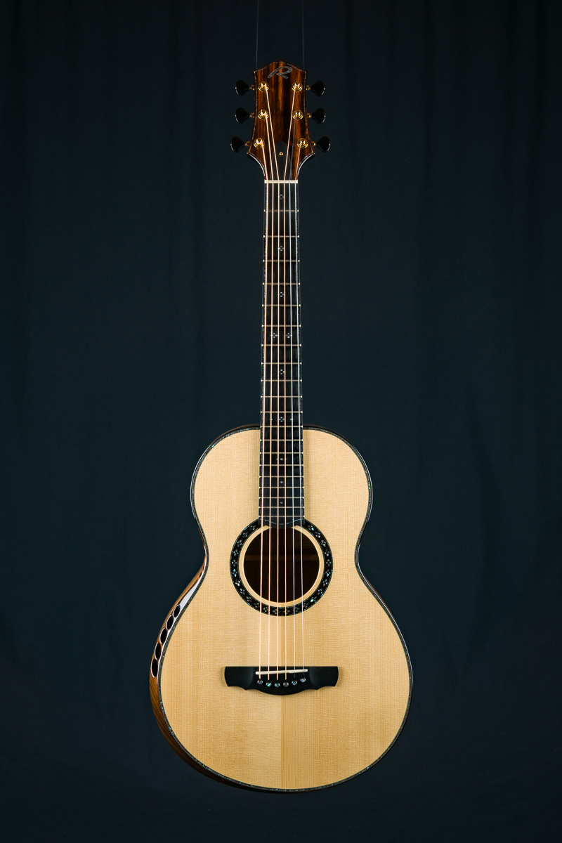 Kevin Ryan Abbey Grand Parlor Flamed Koa and Engelmann Spruce Used ...